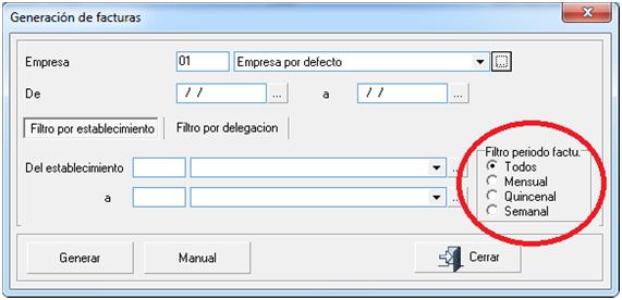 Facturació de recaptació per períodes de temps - IPS